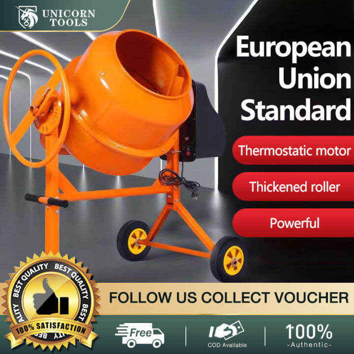 Unicorn Electric Concrete Mixer/cement Mixer, (850W-1000W,70L-240L )Large Capacity | Lazada PH