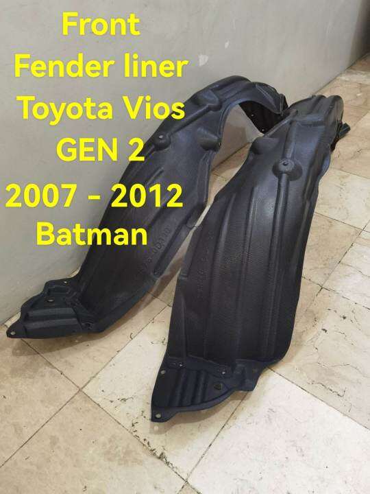Front Fender liner Toyota Vios Gen 2 Batman 2007 to 2012 Yr model SET ...