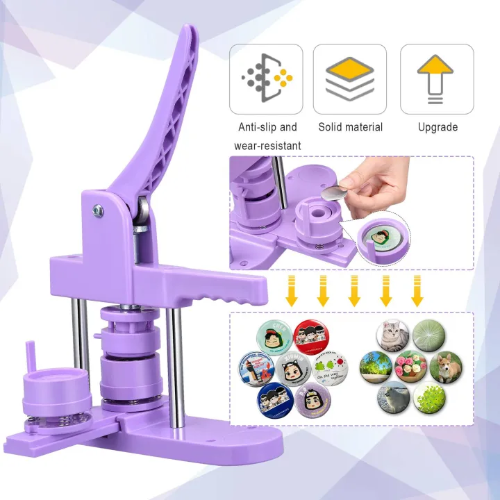 Button Badge Maker Machine, Different size mold ,25,32,58mm mold DIY ...
