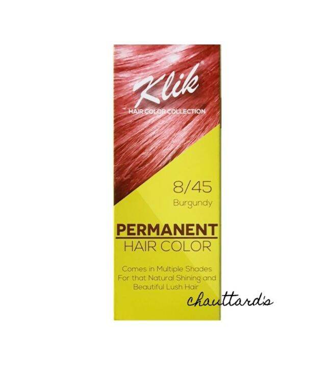 KLIK PERMANENT HAIR COLOR SET (BURGUNDY) | Lazada PH