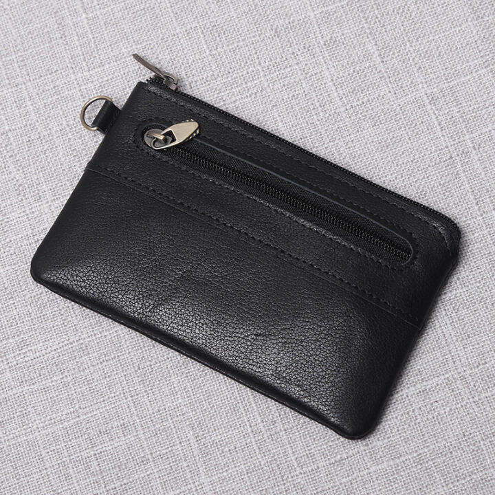 Retro Cowhide Leather Slim Wallet Original Handmade Small Change Coin ...