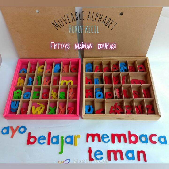 Moveable Alphabet huruf kecil montessori | Lazada Indonesia