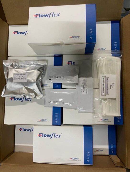 ชุดตรวจก้านยาว Flowflex Pro 25 ชุด เทสแบบจมูก ตรวจโอมิครอน ของแท้ 100% ...