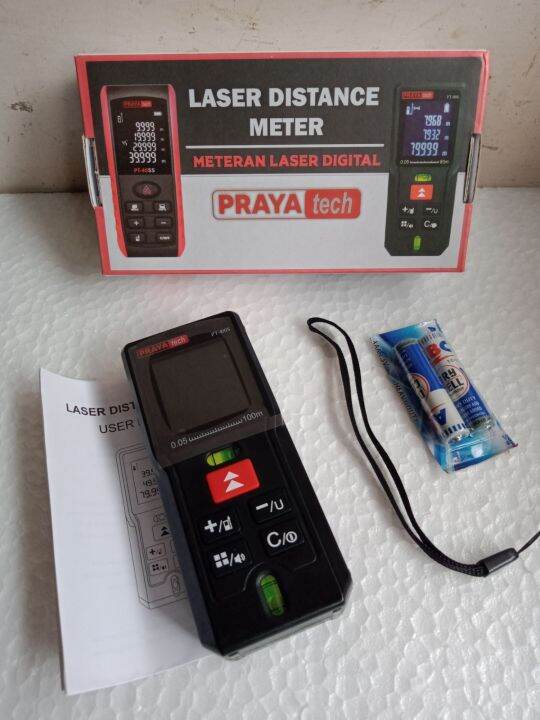 Laser Distance Meter PRAYA PT100S Meteran Digital Laser 100m | Lazada ...