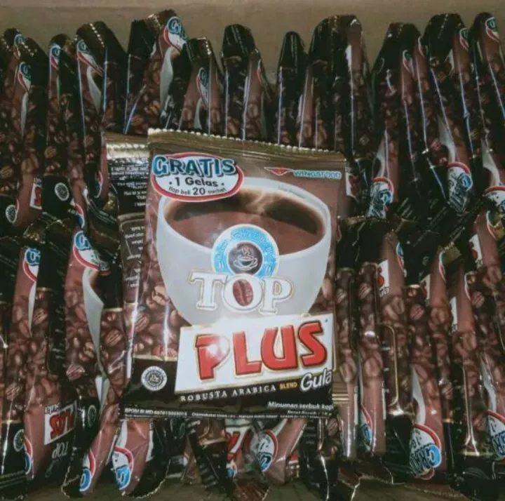 Kopi Top kopi Plus 1 renceng isi 10 pcs kopi plus gula murah | Lazada ...