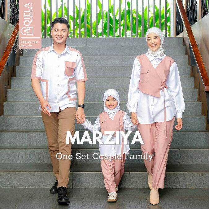 MARZIYA by Aqiela Muslim House One Set Mom Dad Girl Boy Baju Set Keluarga Baju kembar Ibu dan ...