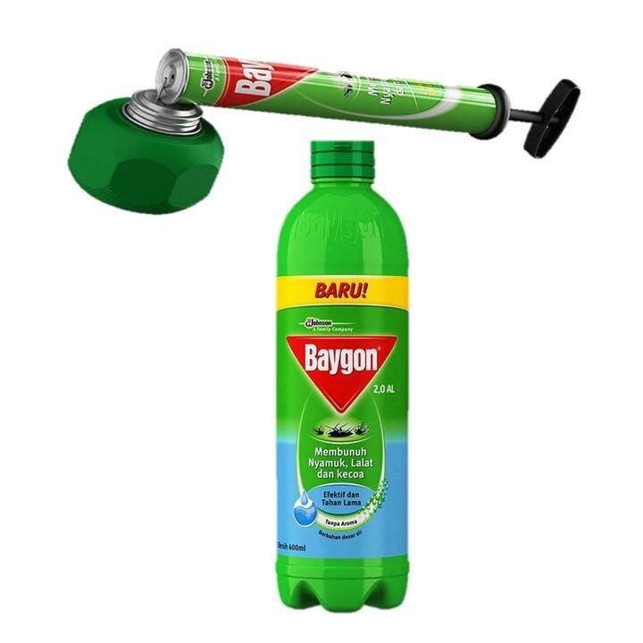 Baygon Liquid Spray Fragrance Free 400 ml + Baygon Small Pump Spray ...