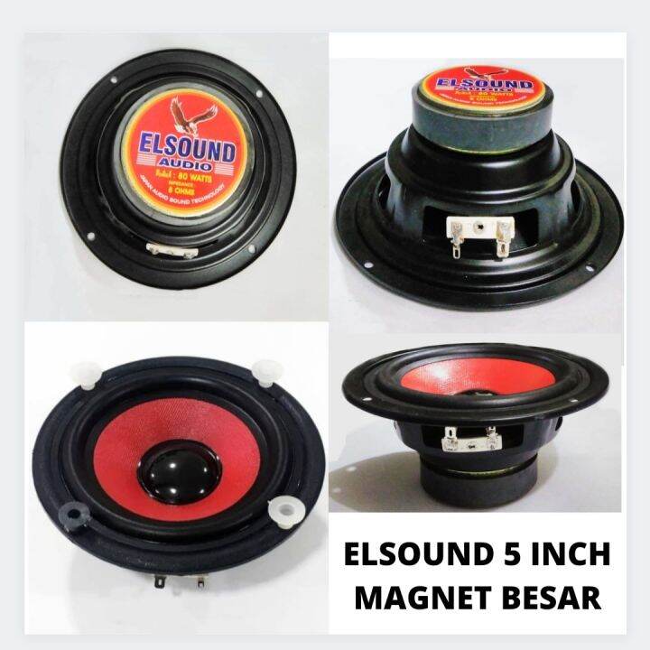 Speaker Elsound 5 Inch 80watts / SPEAKER ELSOUND AUDIO 5INCH 80WATT 5MB ...
