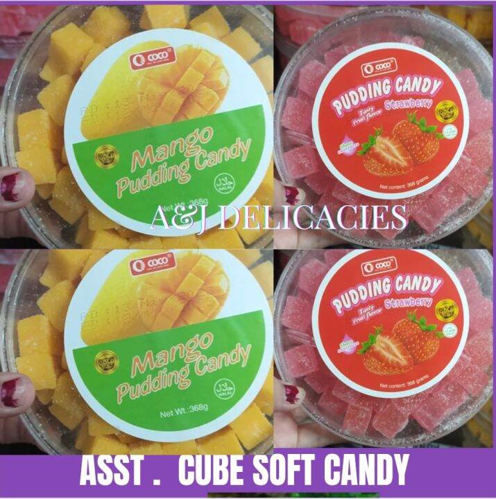 COCO Mango Cube Pudding Sof candy / Strawberry Pudding Soft Candy 368G | Lazada PH