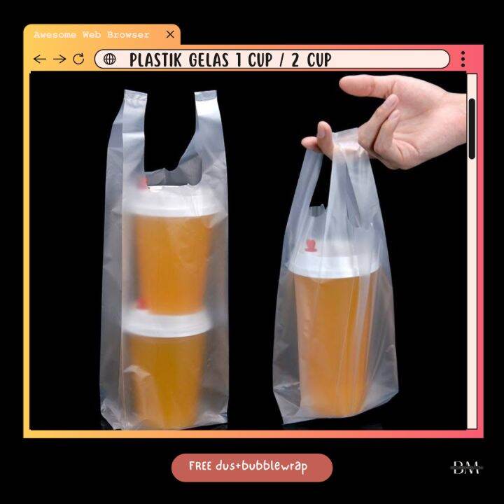 Plastik Gelas 1 cup / 2 cup | Lazada Indonesia