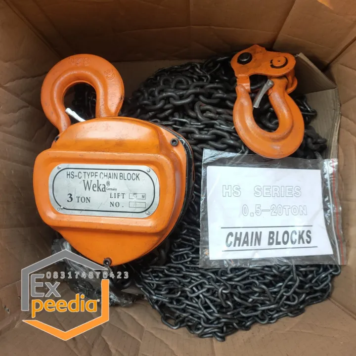 Takel 3 ton 10 meter WEKA GERMANY Chain block 3 ton x 10 meter original ...