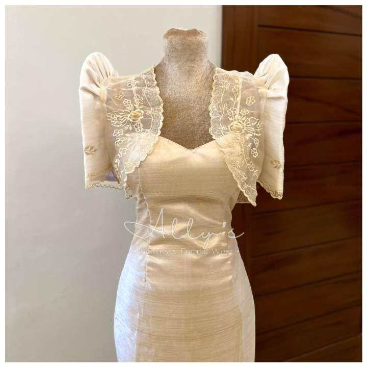 Modern Filipiniana Bolero with Inner Mestiza Sleeves | Lazada PH