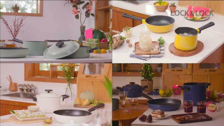 Nồi chảo chống dính Lock&Lock Decore thiết kế tinh tế nhiều màu nhiều ...