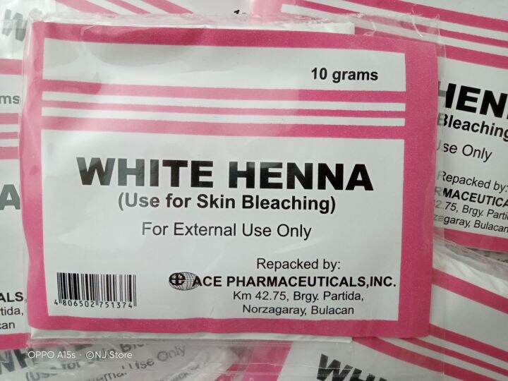 WHITE HENNA 10g. - Use for Skin Bleaching | Lazada PH