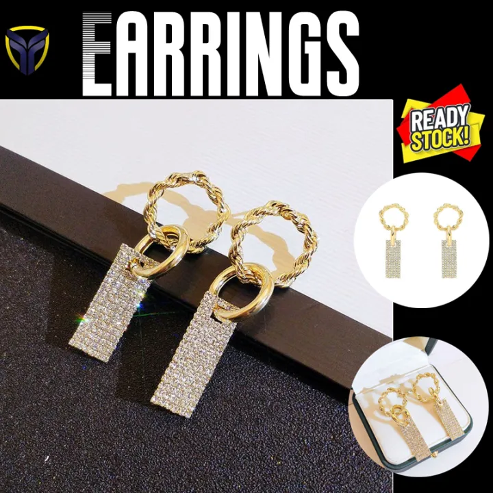 【Franco Fashion】ผู้หญิง S925เงินขาโลหะโอ้อวดต่างหู2023แฟชั่นใหม่อารมณ์แนวโน้มต่างหูต่างหูตาราง ...