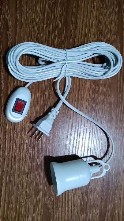 E27 10M extension cable Lamp Bulb Holder With Switch LED Light Bulb ...