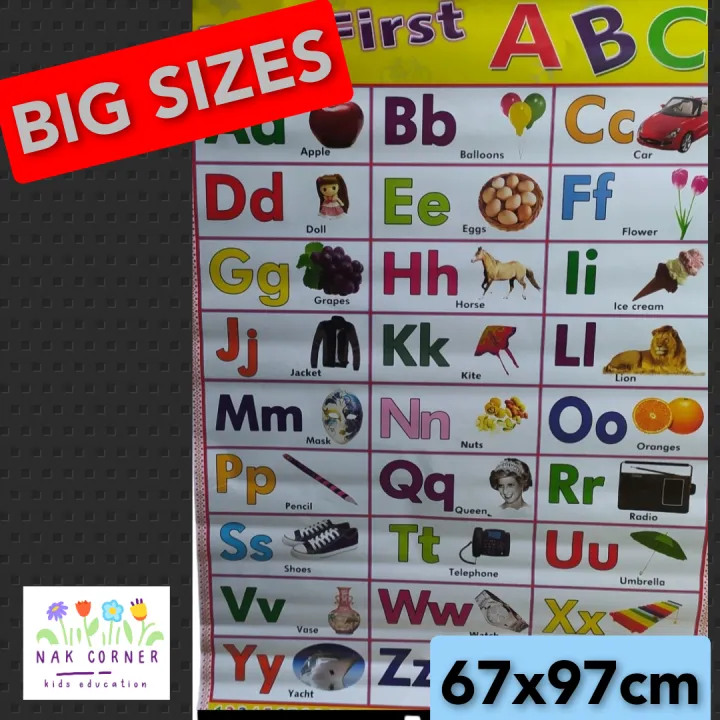 BIG SIZES educational poster chart ( 67*97cm ) | Lazada PH