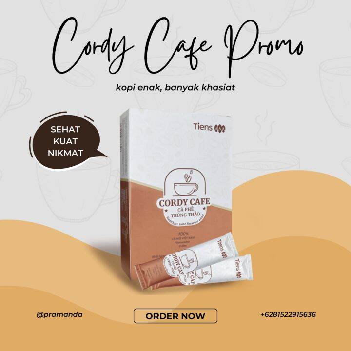 Cordy Cafe Coffee - Kopi Stamina Pria dan Wanita - Cordyceps Kopi ...