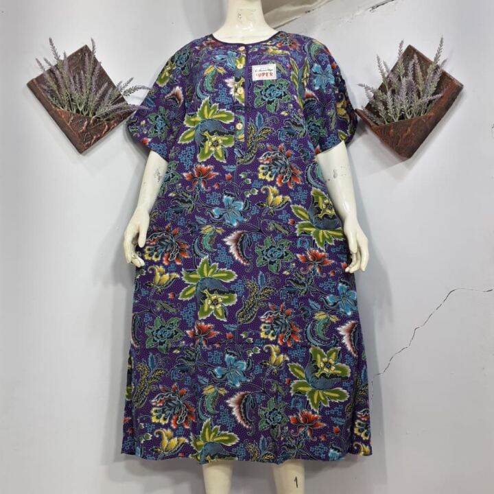 daster jumbo kencana ungu label biru ld 130cm 09 SUPER | Lazada Indonesia