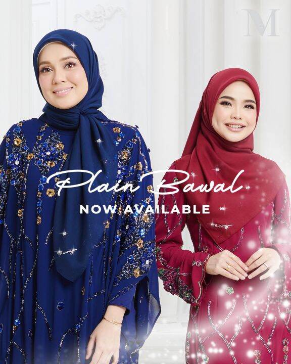 Minaz Hijab Raya Plain Stone Bidang 55 | Lazada