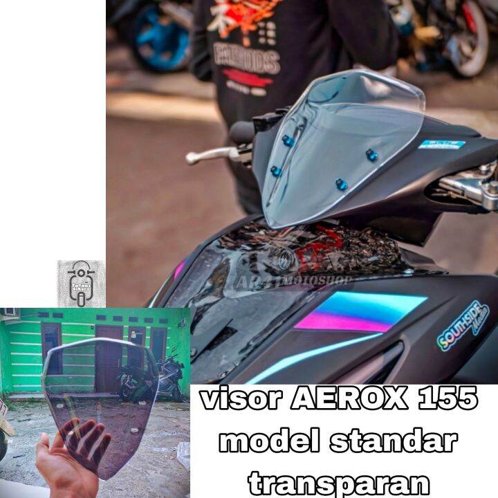 visor model standar AEROX 155 2016-2023 transparan | Lazada Indonesia