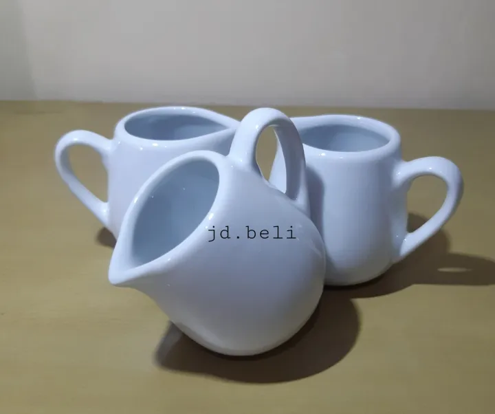Milk jug Sugar gula cair creamer krimer saus pot/teko mini keramik ...