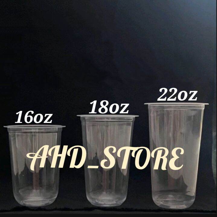 Gelas Plastik Bening OVAL 16oz, 18oz, dan 22oz / Cup Plastik Oval | Lazada Indonesia
