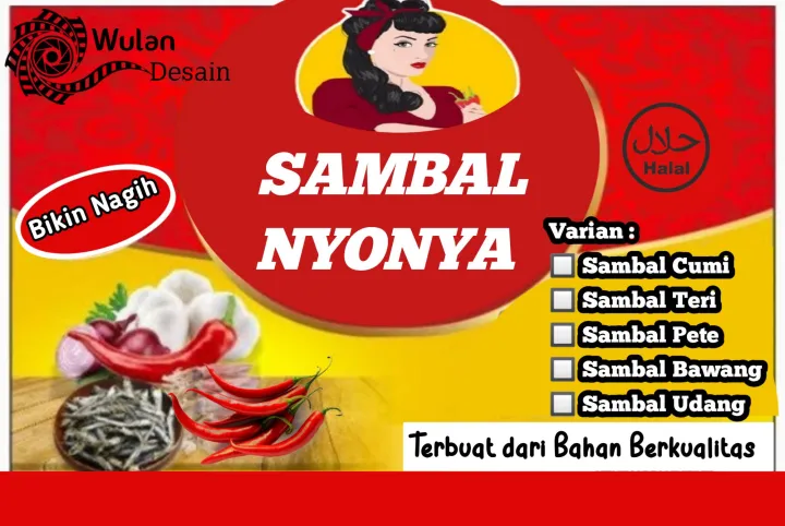 Jasa Desain dan Cetak Stiker Label Produk Khusus Sambal Dan Makanan ...