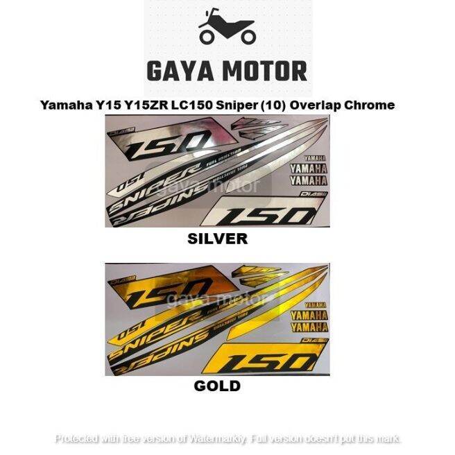Yamaha Y15 Y15ZR LC150 Sniper (10) Overlap Chrome Body Sticker | Lazada