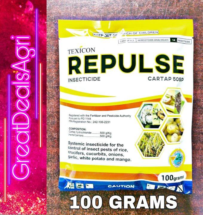 REPULSE CARTAP 50SP SYSTEMIC INSECTICIDE LIKE PADAN / LIKE RAMPAGE ...