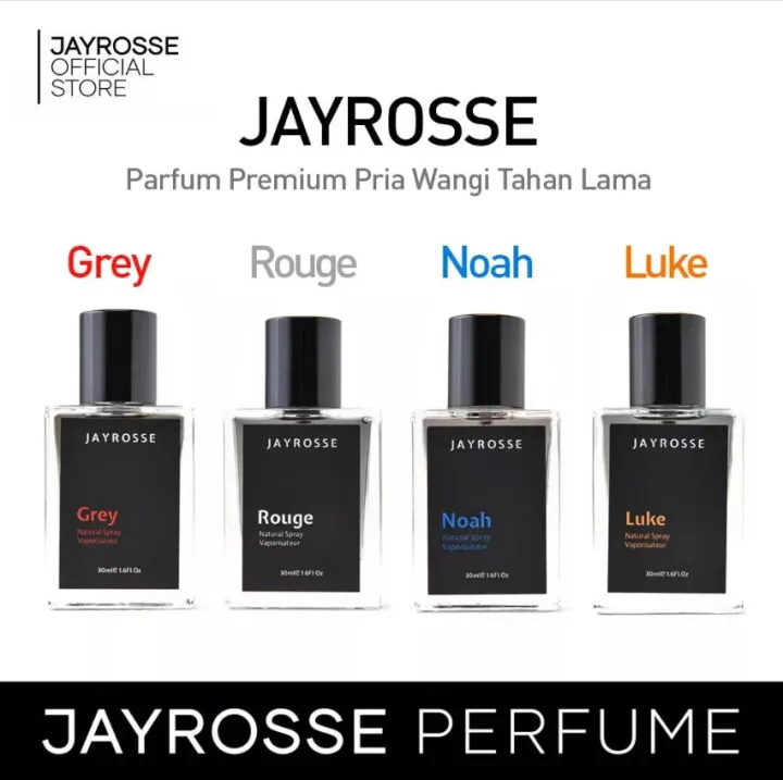 Parfum Jayrosse Viral Parfum Pemikat Best Seller Jayrose Viral Noah Grey Rouge Luke Cool 30ml ...
