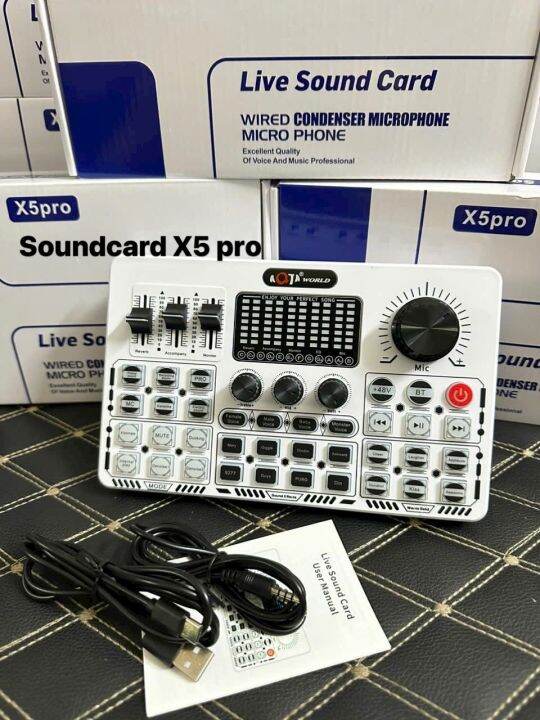 Soundcard X5 Pro mới nhất 2023 dùng với Micro Nguồn 5V /48V | Lazada.vn