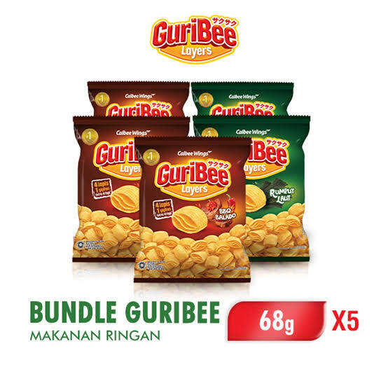 Guribee Layers Makanan Ringan 65/68gr x 5pc | Lazada Indonesia