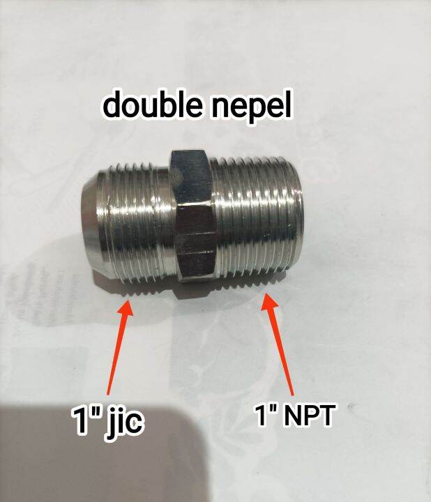double nepel 1" jic X 1" NPT | Lazada Indonesia