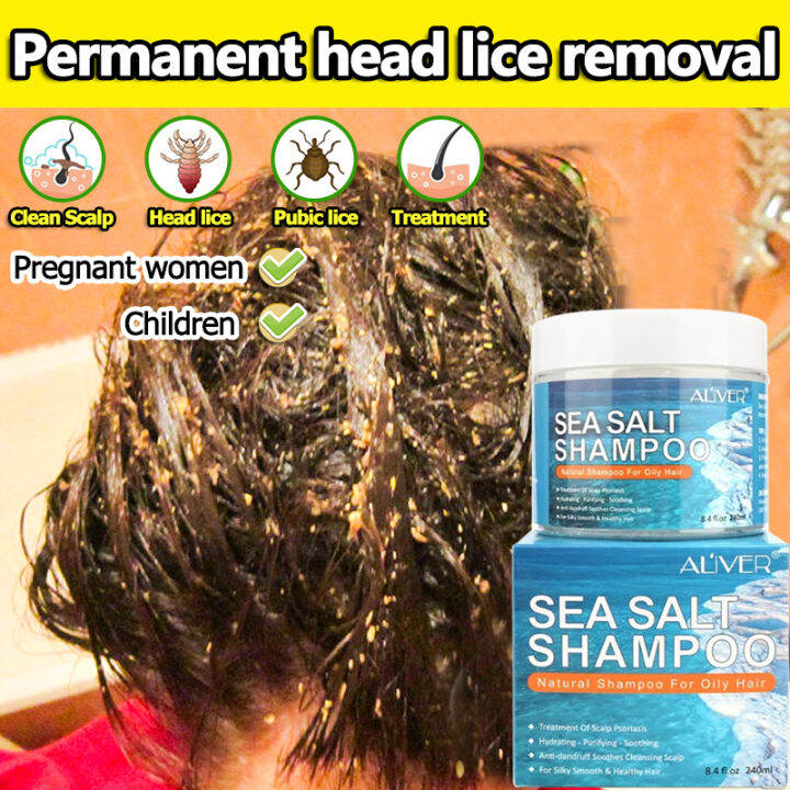 ALIVER Sea Salt Shampoo Head lice shampoo Lice removal shampoo for ...