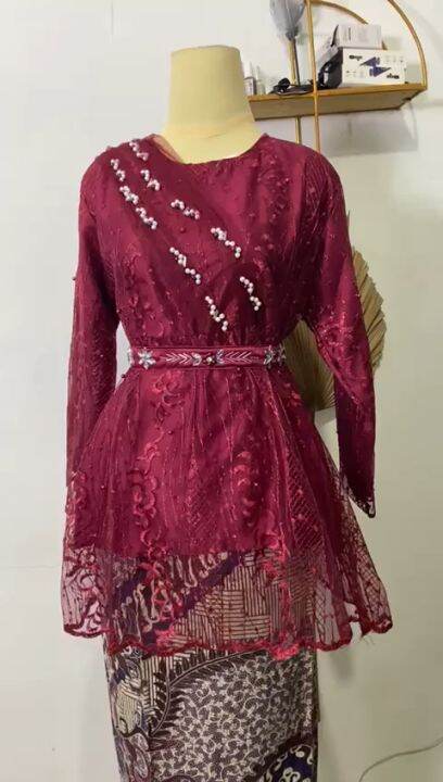 HD- TERMURAH Kebaya Couple Zavina set brukat modern couple pasangan ...