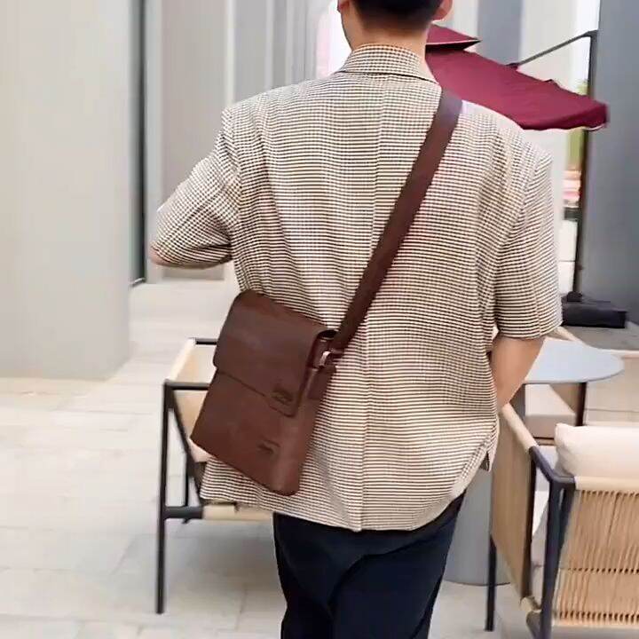 Jeep BULUO Man Messenger Sling Bag Men Shoulder Cross Body Bag Leather ...