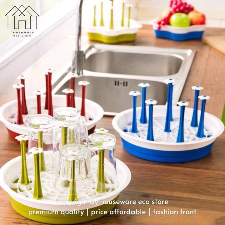 Drain Mug holder Cawan dapur Menyimpan rak untuk cawan teh Kitchen cup ...
