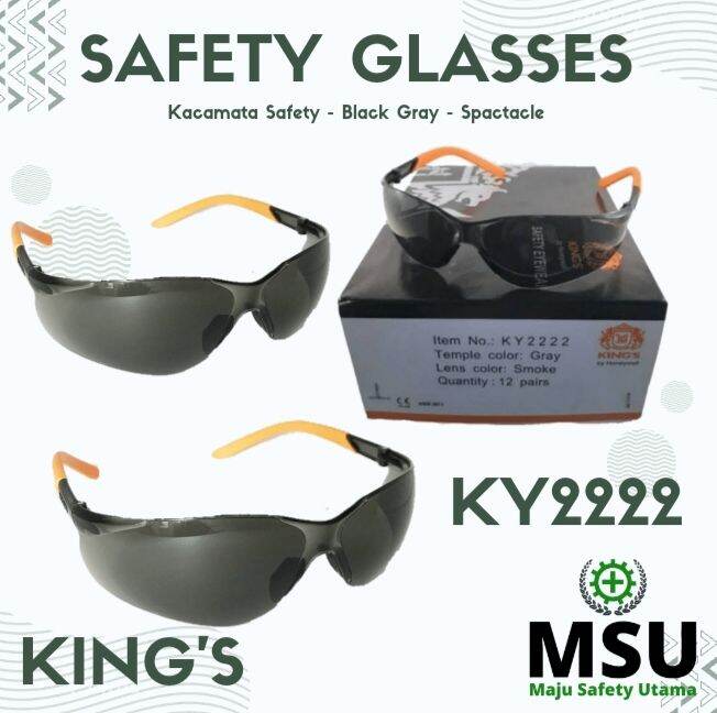 Safety Glasses Kings KY2222 Hitam Spatacles Kacamata Proyek Kings KY ...