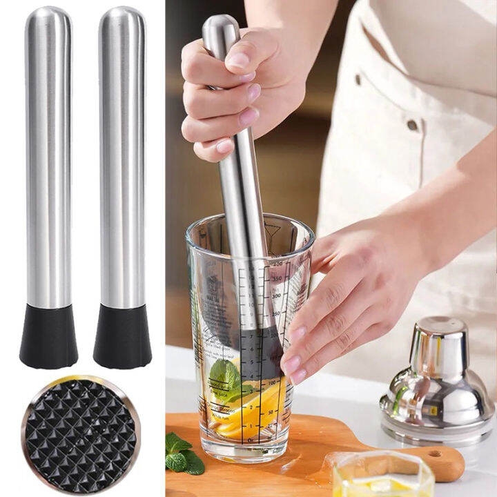 Stainless Steel Crushed Ice Hammer Wine Mixing Stick DIY Drink Fruit ...