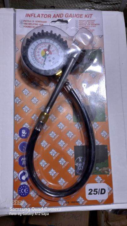 ALAT UKUR /Alat Pengukur Tekanan Ban /INFLATOR AND GAUGE KIT | Lazada ...
