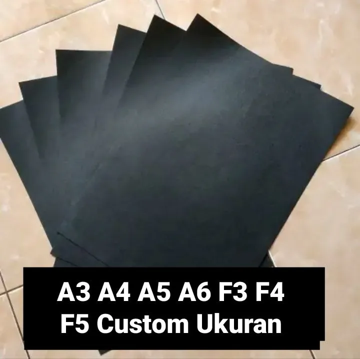 Kertas Linen Hitam 200gsm A3 A4 A5 A6 F3 F4 F5 Ukuran Custom | Lazada ...