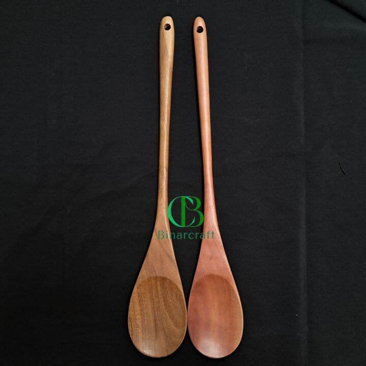 Spatula Oval 35cm kayu - Spatula Kayu - Sutil Kayu - Binarcraft ...