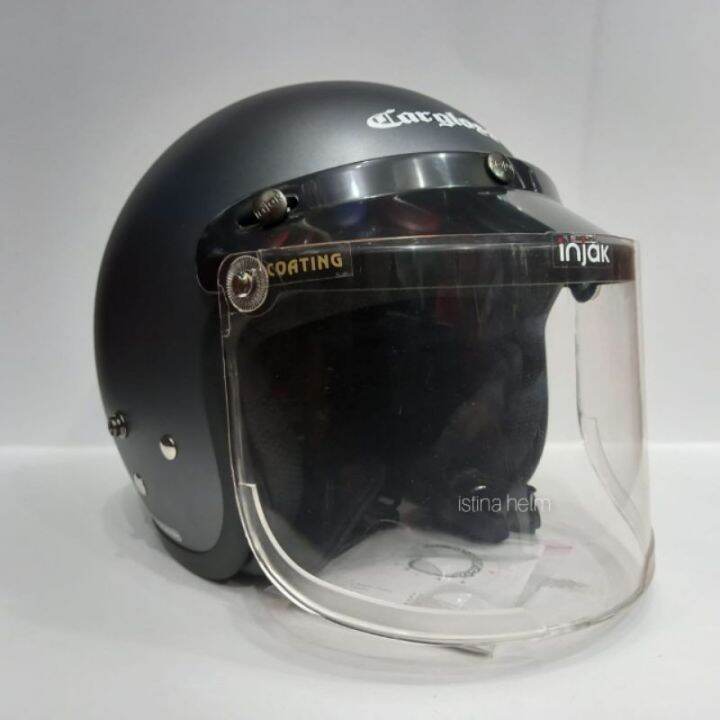 HELM CARGLOSS RETRO GREY DOFF | Lazada Indonesia