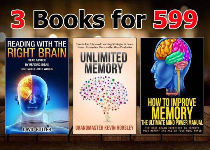 READING WITH THE RIGHT BRAIN, UNLIMITED MEMORY, HOW TO IMPROVE MEMORY | Lazada PH
