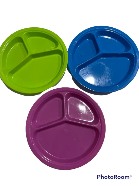 6pcs ROUND PLATE 10” WITH 3 DIVISIONS | Lazada PH