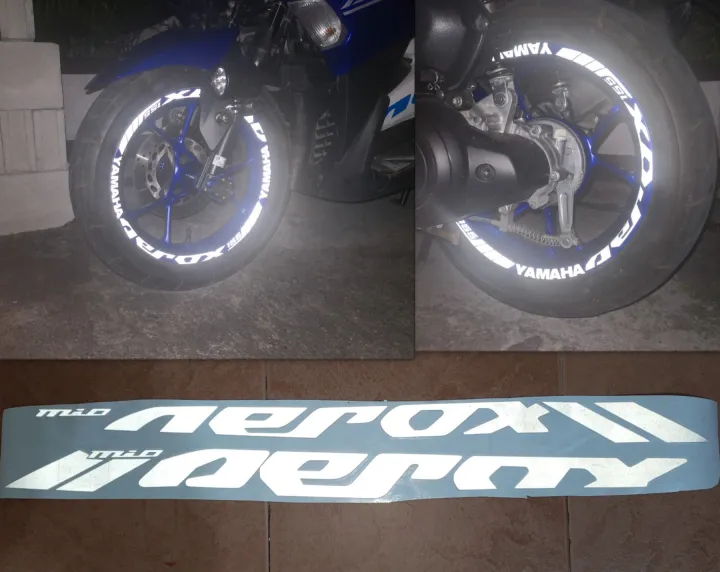 aerox version 2 side and mags sticker set white | Lazada PH