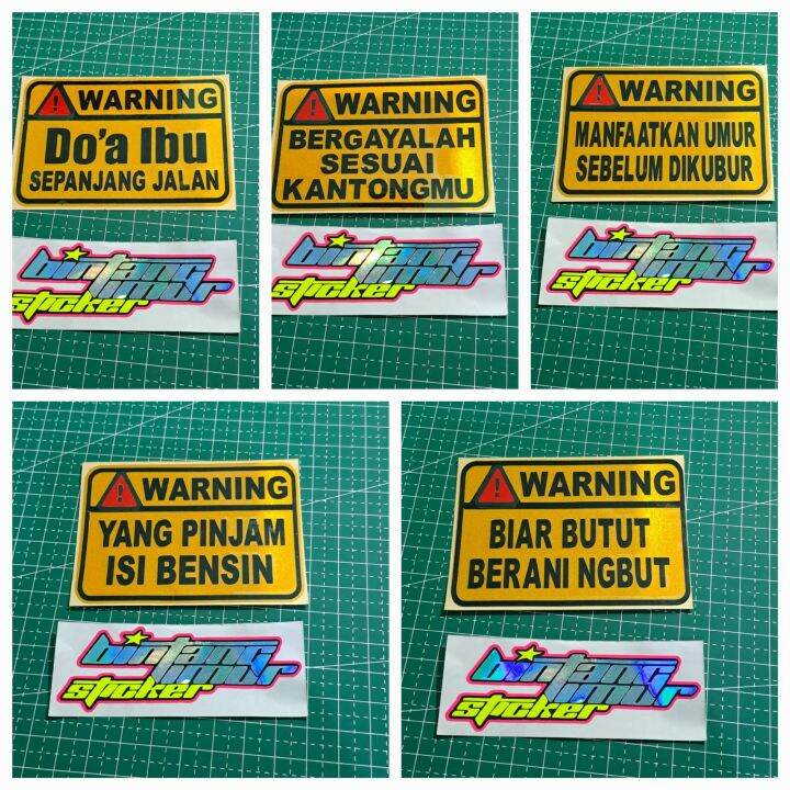 STICKER WARNING KATA KATA KEREN CUTTING STICKER , | Lazada Indonesia