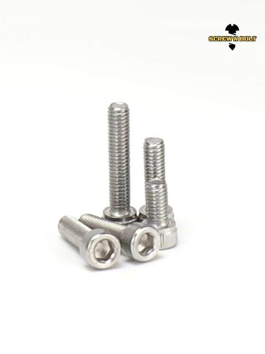 น็อต สกรู หัวจม สแตนเลส 304 เกลียวมิล ตลอด หยาบ M16 / Hex Socket Head ...