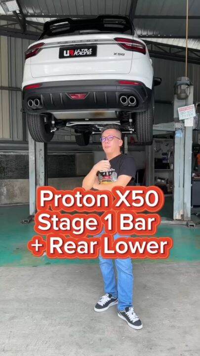 Ultra Racing Bar - Proton X50 Mid Lower Bar 4 Point (ML4-4190) + FREE OSREN Glass Repel 300ml ...
